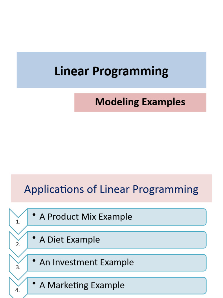 Applications Linear Programming | PDF | Investing | Oatmeal