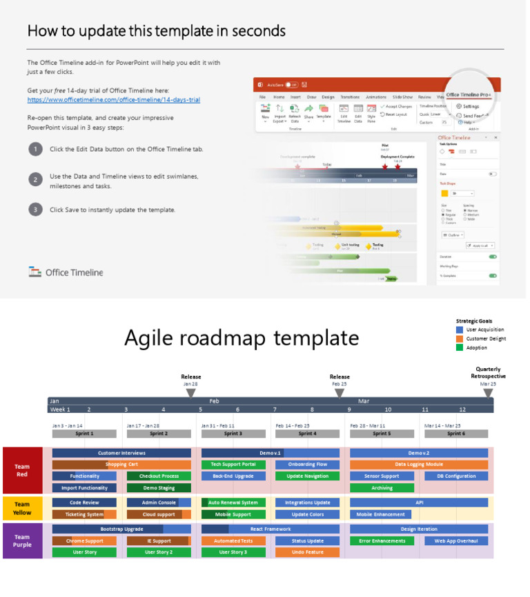 Agile Roadmap Template | PDF | Software | Computing