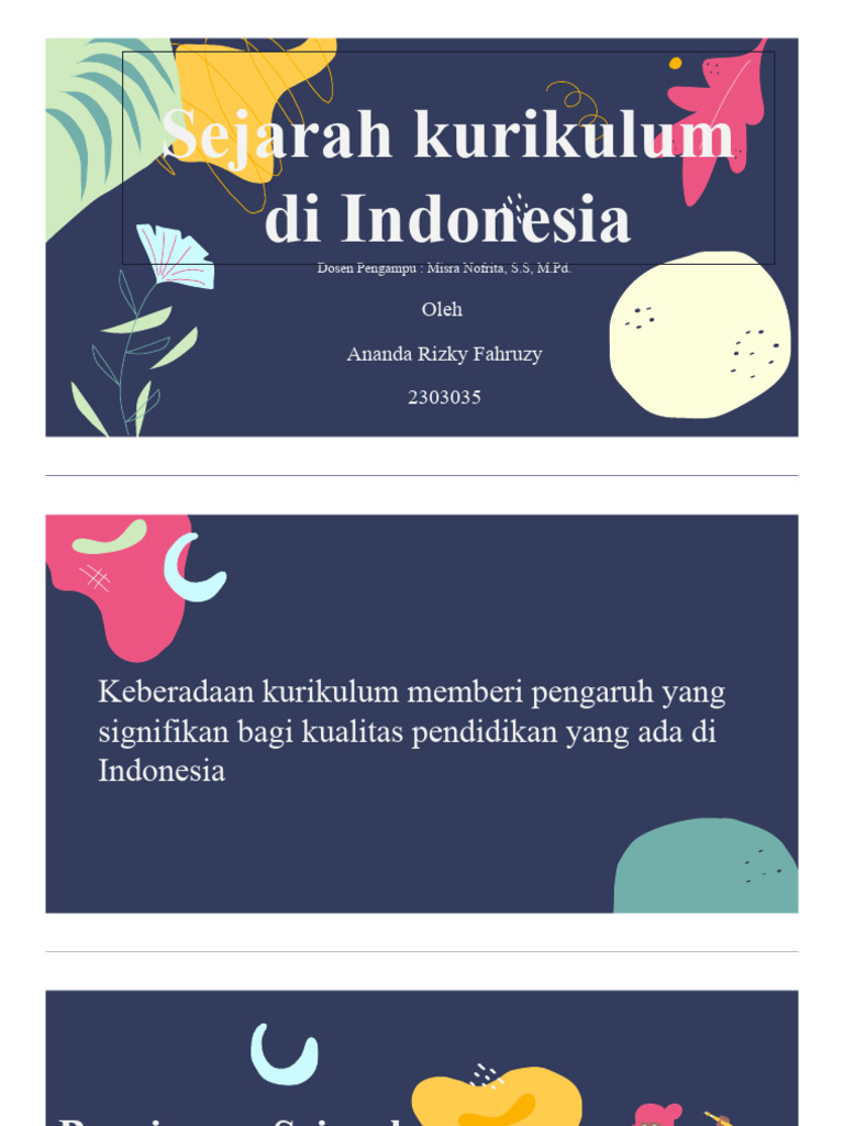 Sejarah Kurikulum. | PDF | Karier & Perkembangan | Pengembangan Diri