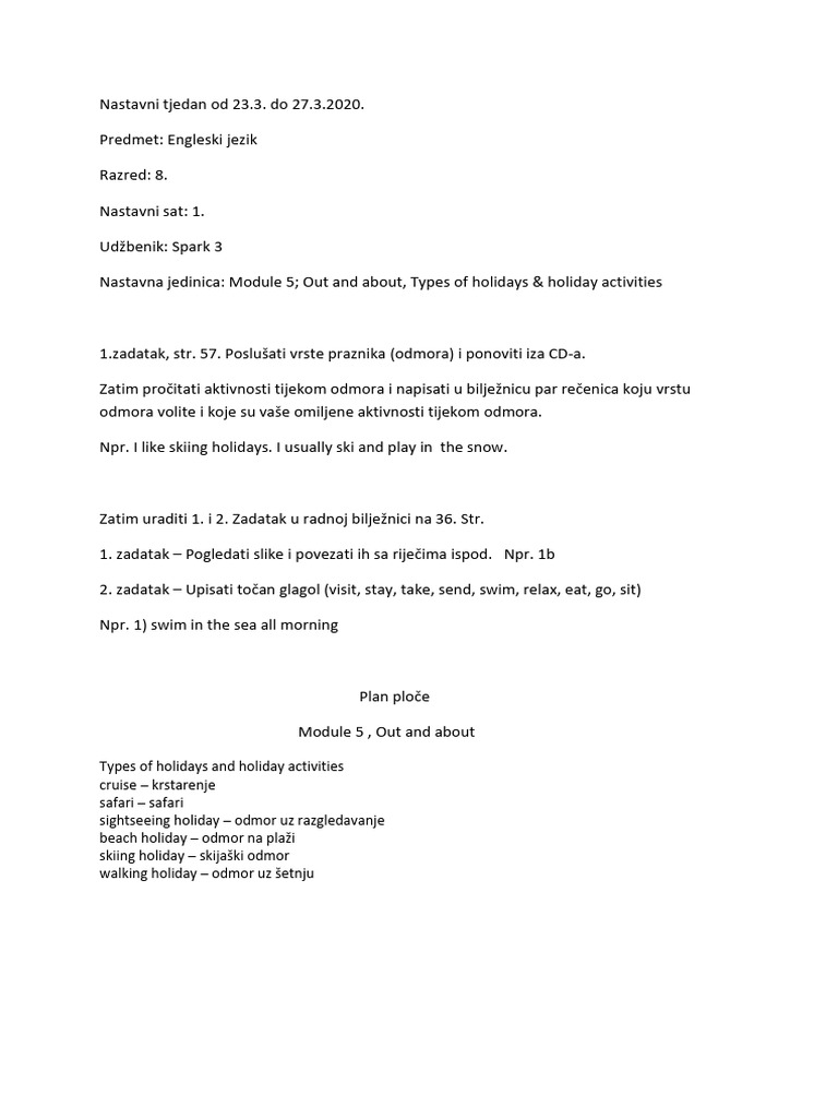 Engleski 8 | PDF