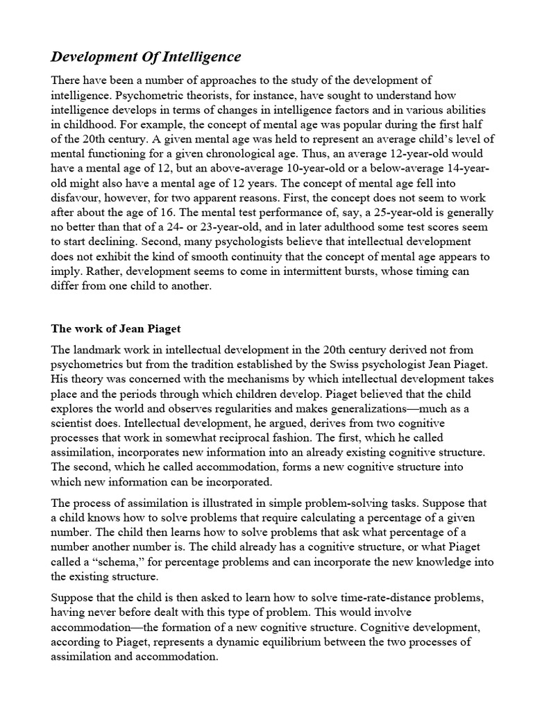 Topic V. Development of Intelligence | Download Free PDF | Intelligence ... Topic V. Development of Intelligence | Download Free PDF | Intelligence ...