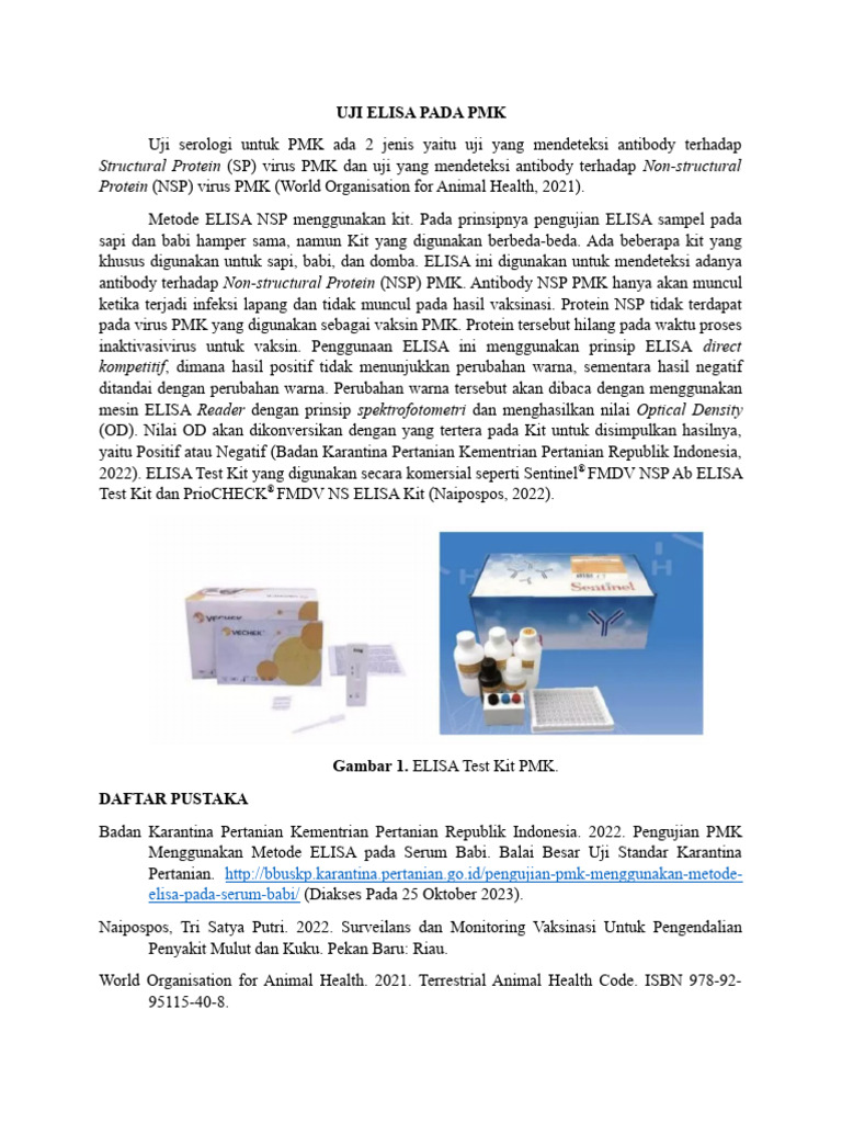 UJI ELISA PADA PMK | PDF