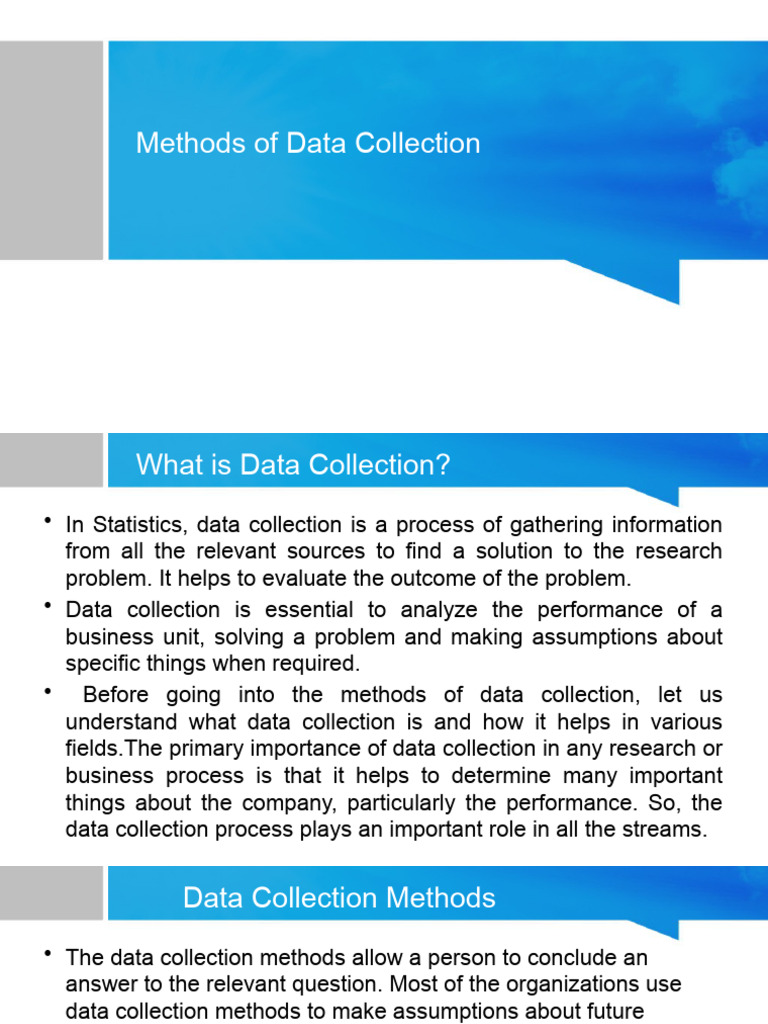 Data Collection | PDF | Data | Survey Methodology