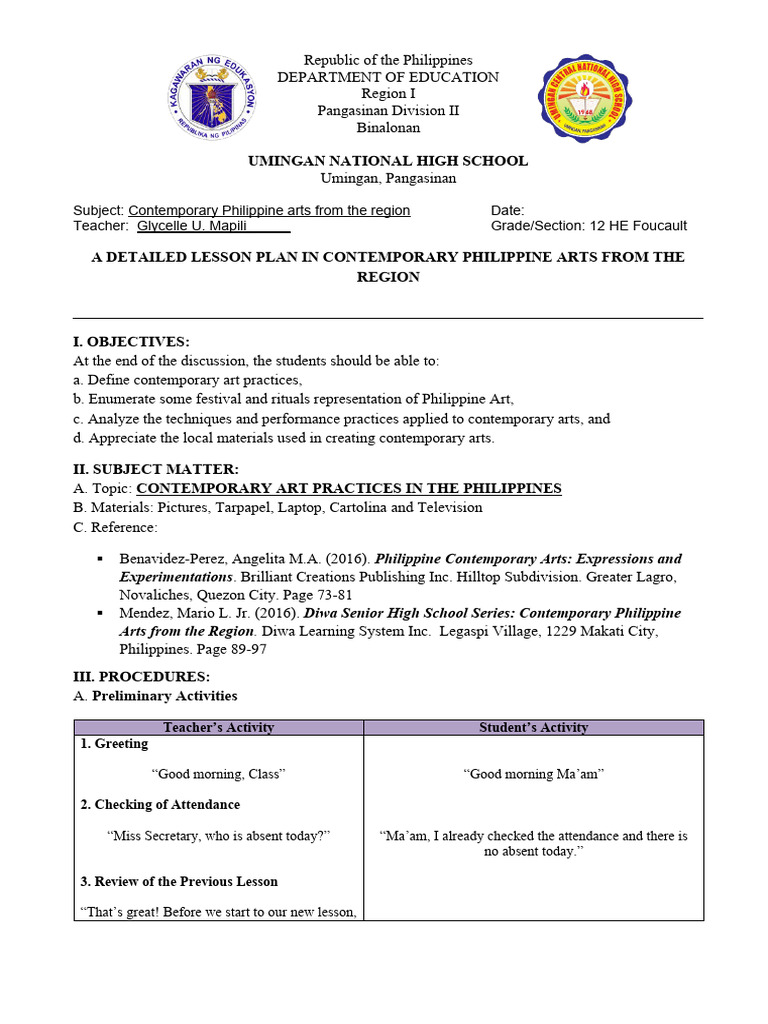 Grade 12 Contemporary Arts Lesson | PDF | Cebu | Rituals