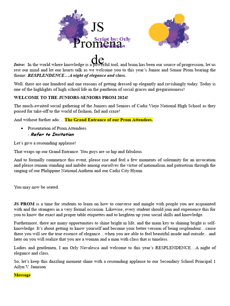 Js Script | Download Free PDF | Prom