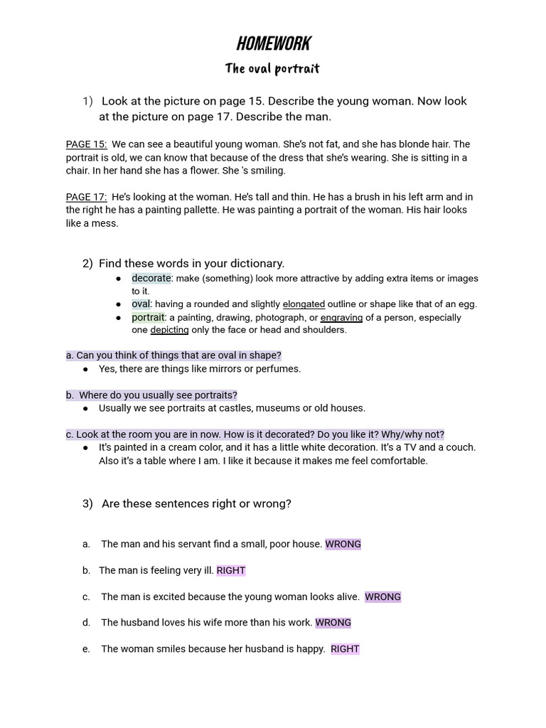 Copia de The Oval Portrait | PDF | Art