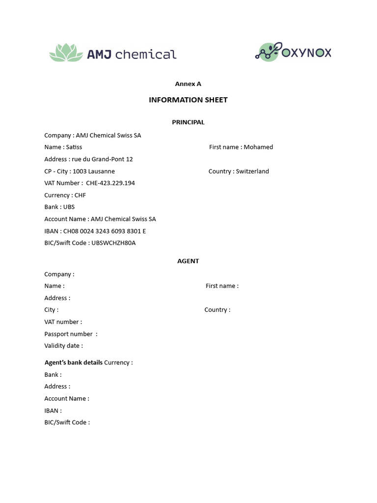 Agent Information Sheet 230627 140410 | PDF