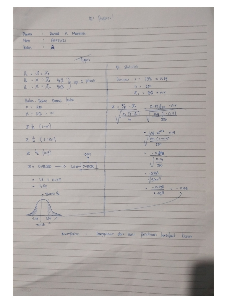 Uji Proporsi Rivad Manune | PDF