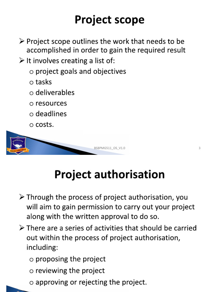BSBPMG511 Manage Project Scope 3 | PDF