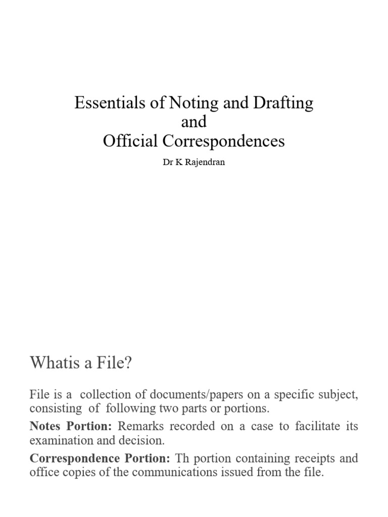 Revised Notes Noting Drafting and Correspondences | PDF