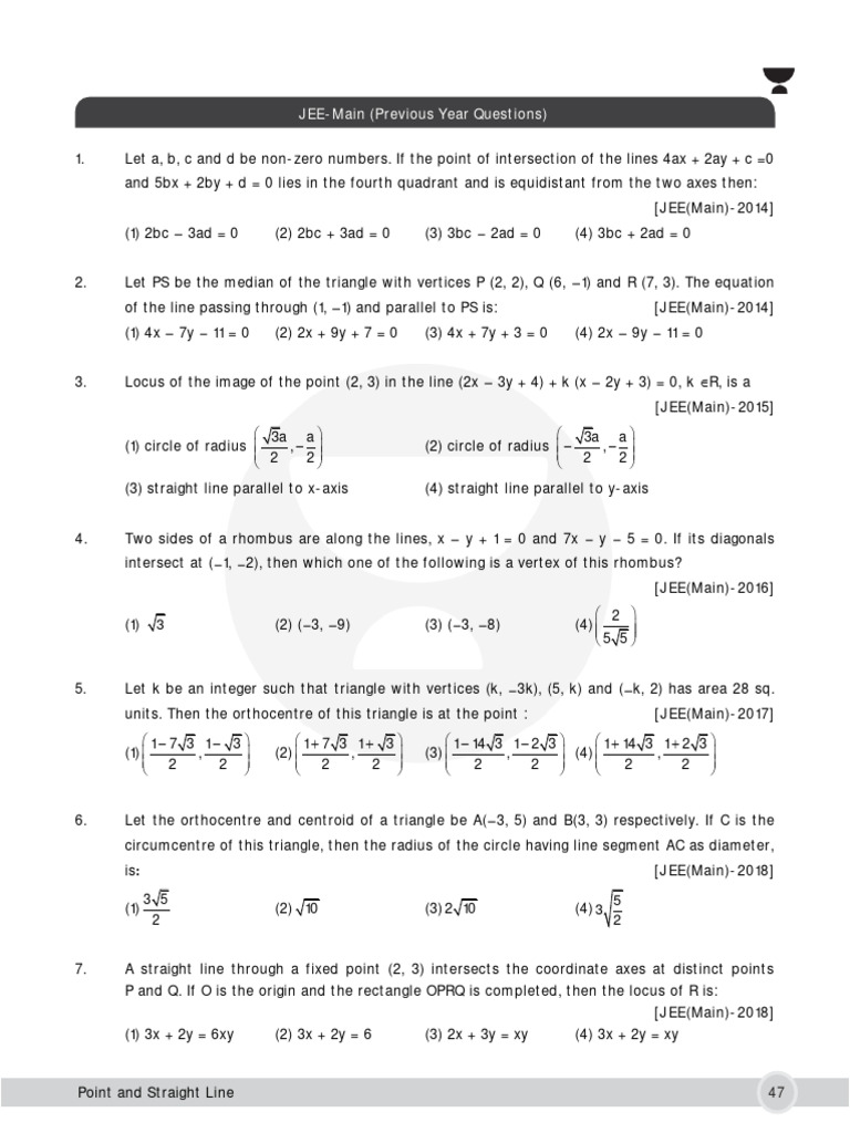 Mathematics - Point and Straight Line | PDF | Triangle | Geometry