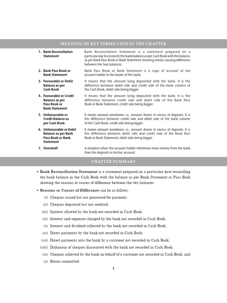 Understanding Bank Reconciliation Terms | PDF | Banks | Overdraft