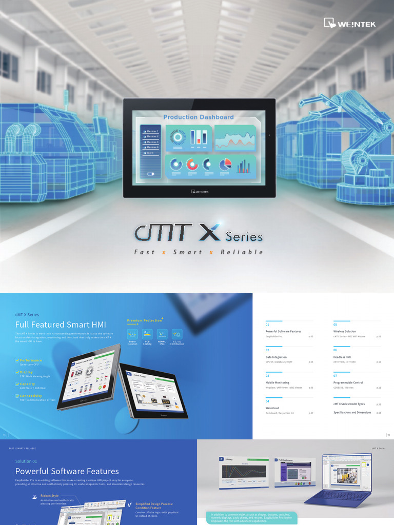 cMT X Series Smart HMI Overview | PDF | User Interface | Programmable ...