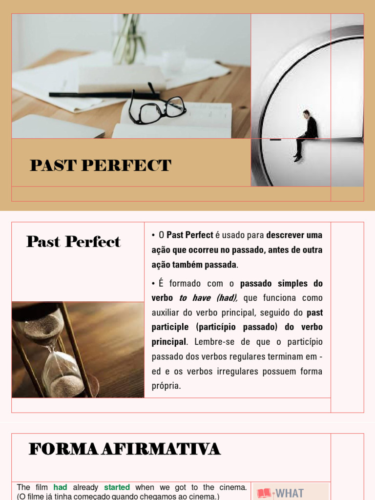 Past Perfect Tense | Download grátis PDF | Assunto (gramática)