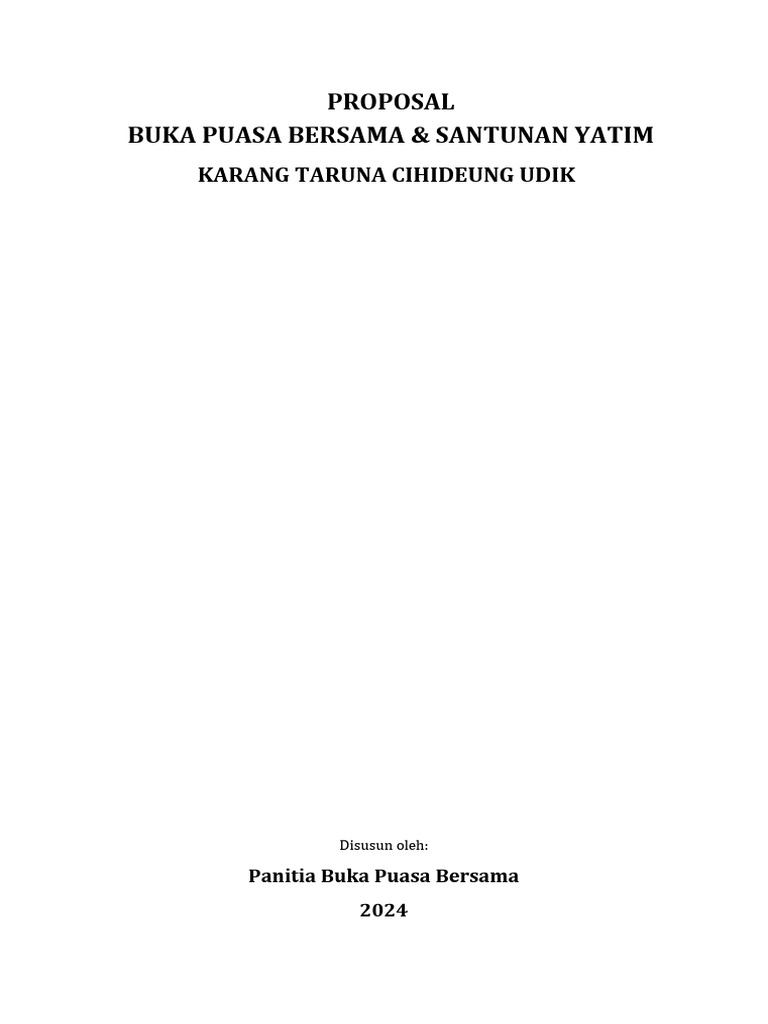 Proposal Bukber Katar | PDF | Kesehatan Holistik | Sains & Matematika