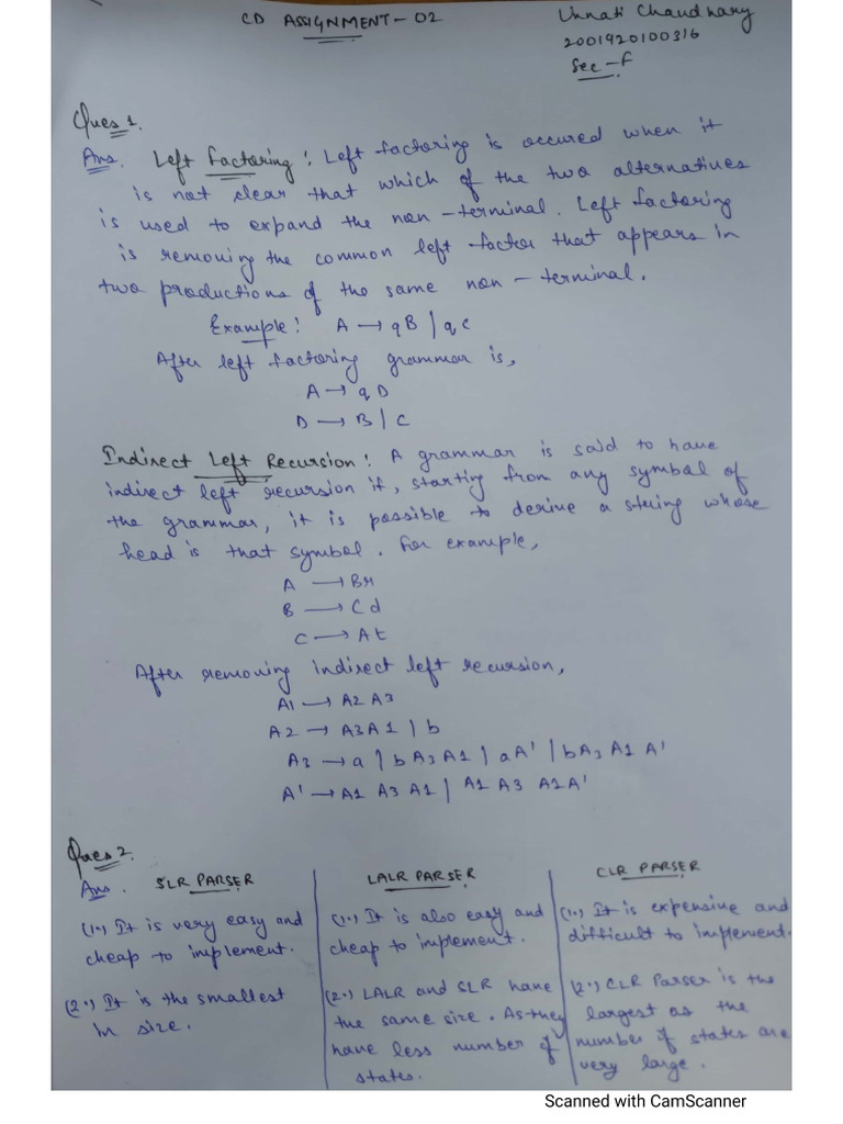 CD Assignment 2 | PDF CD Assignment 2 | PDF