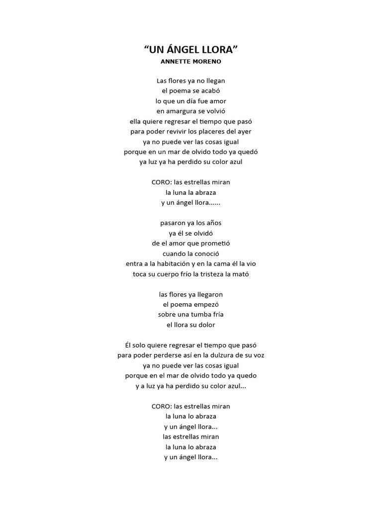 Un Ángel Llora | PDF