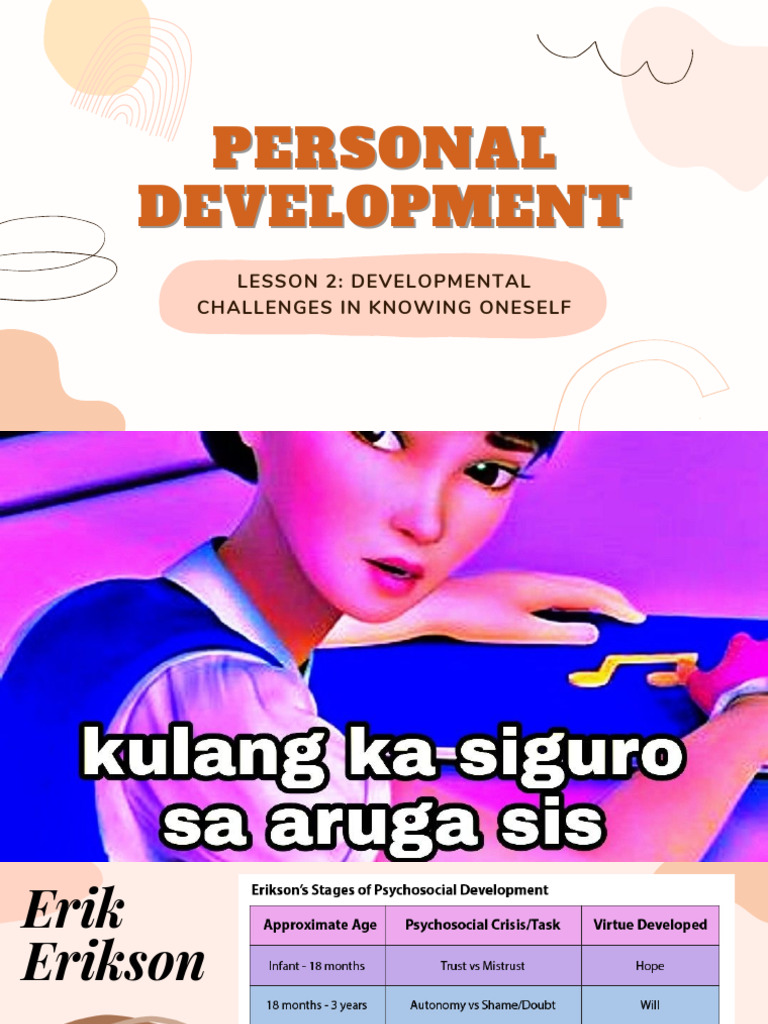Lesson 2 Developmental Challenges in Knowing Oneself | Download Free ...