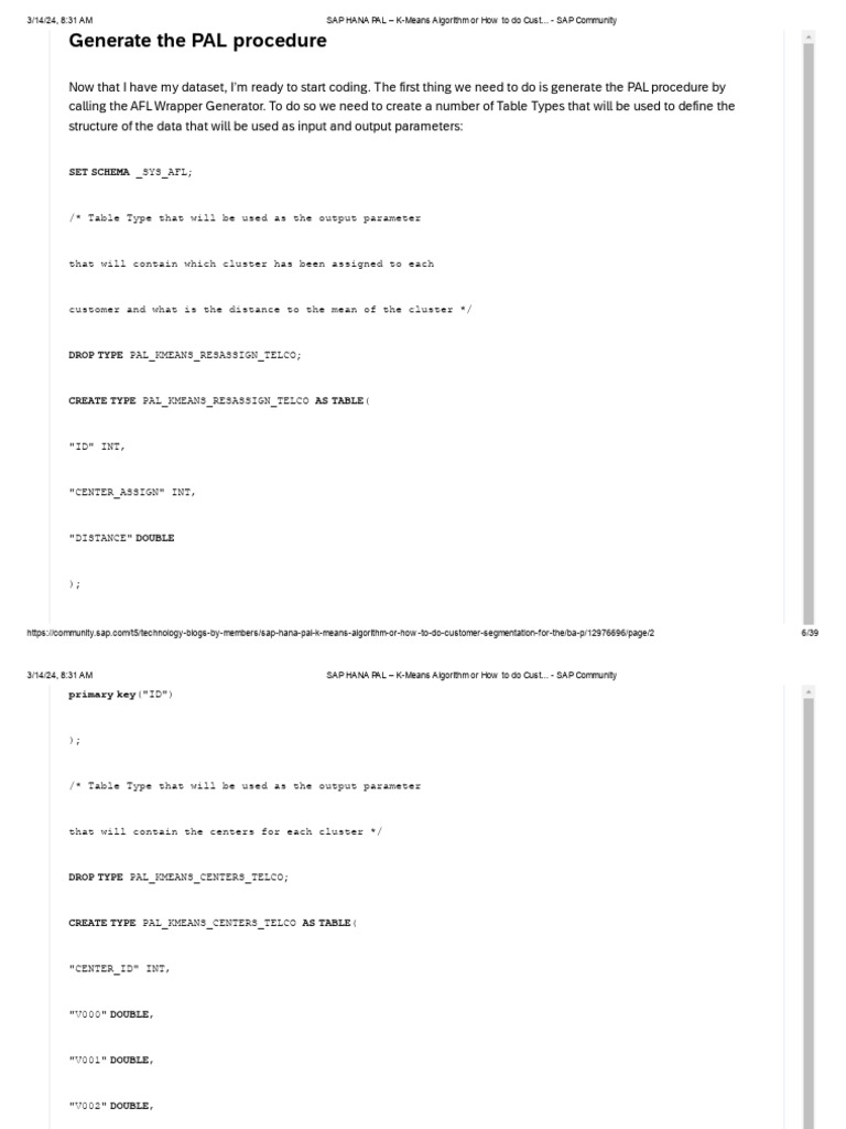 SAP HANA PAL - K-Means Algorithm or How To Do Cust... - SAP Community-12 | Download Free PDF ...