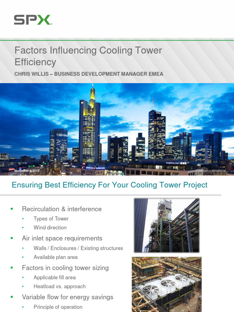 Cooling Tower Efficiency - 1 | PDF | Heat Exchanger | Heat