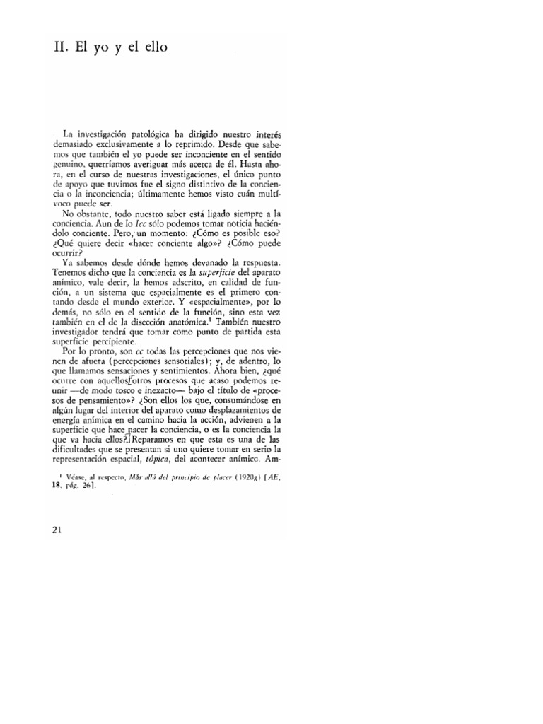 El Yo y El Ello | PDF