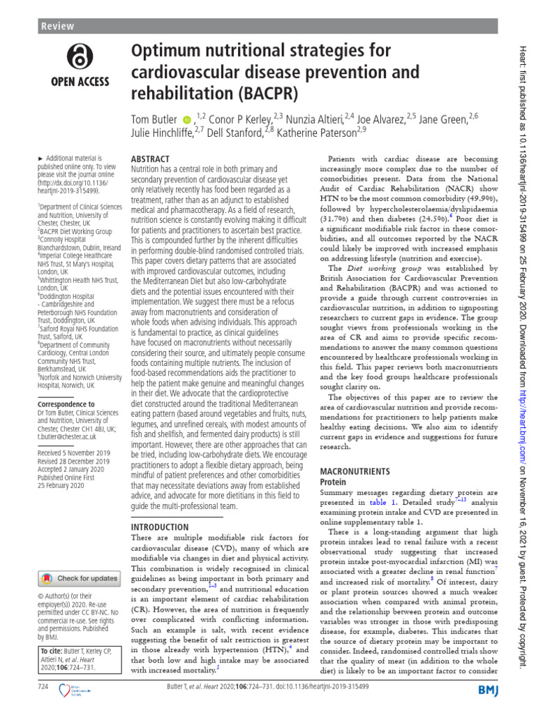 Optimum Nutritional Strategies For | PDF | Cardiovascular Diseases | Fat