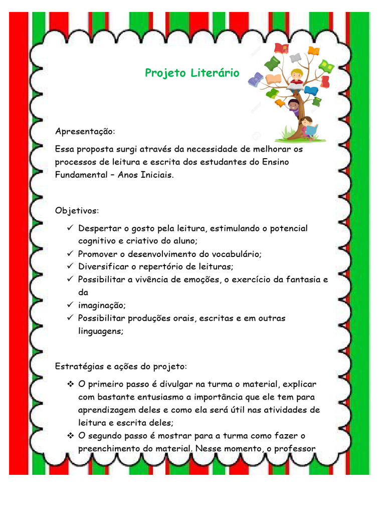 Projeto Literario PDF o Novo Professor | PDF | Aprendizado