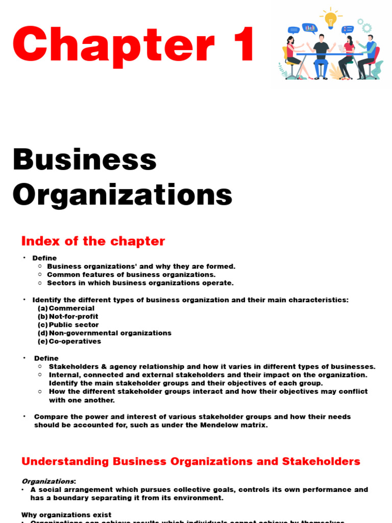 Chapter 1 Business Organization | PDF | Business | Cooperative