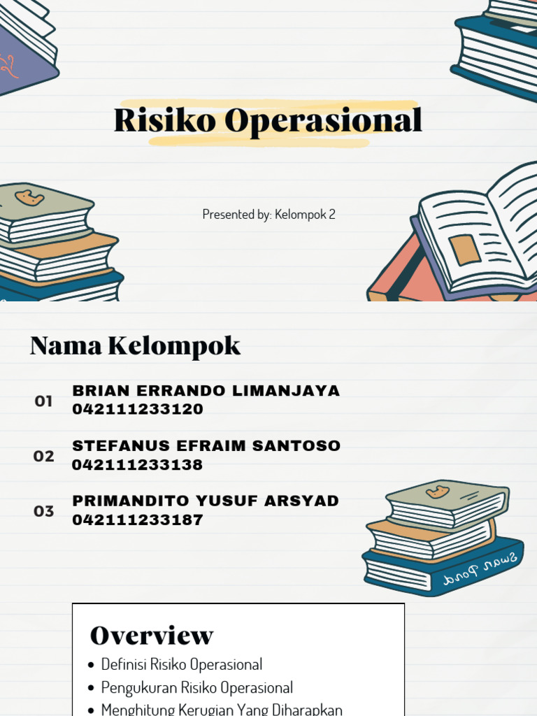 Kelompok 2_Manajemen Risiko_Risiko Operasional | PDF Kelompok 2_Manajemen Risiko_Risiko Operasional | PDF