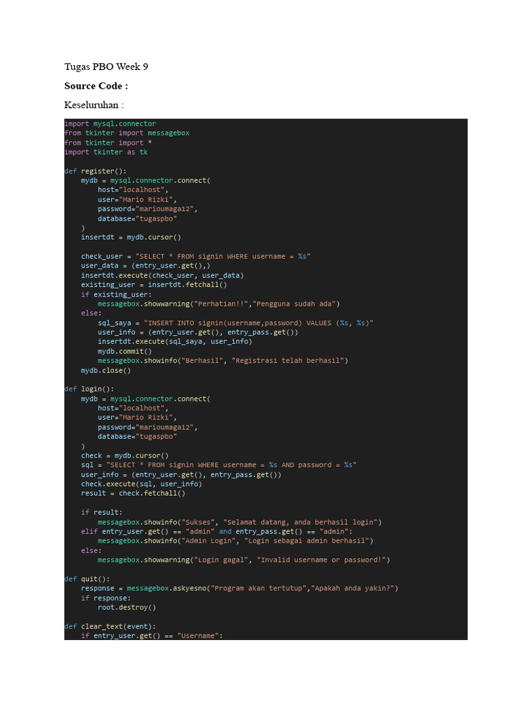 Muhamad Mario Rizki-1103223063-WEEK 9 | PDF | Authentication | Espionage Techniques