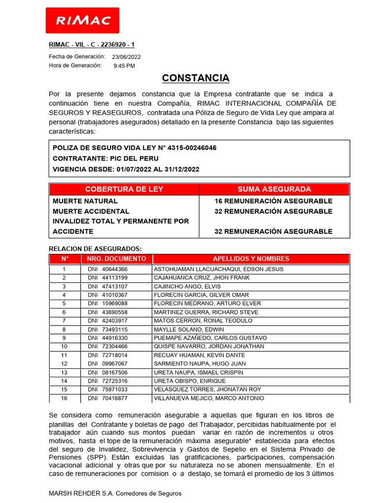 mgrqispi (14) | PDF | Seguro | Reaseguro