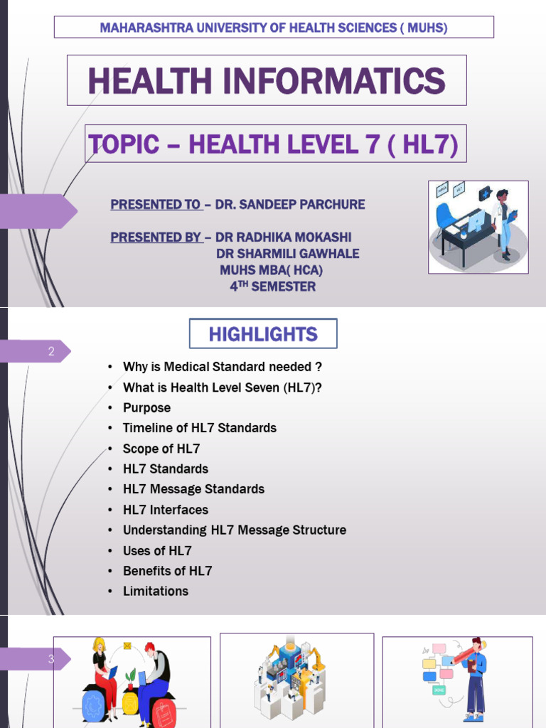 Health Informatics: Topic - Health Level 7 (Hl7) | PDF | Health Care ...