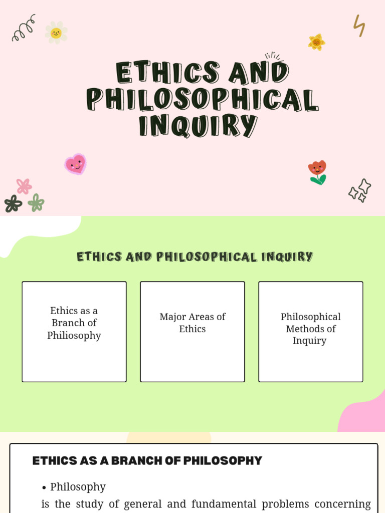 Ethics as a Branch of Philosophy | PDF | Inquiry | Epistemology