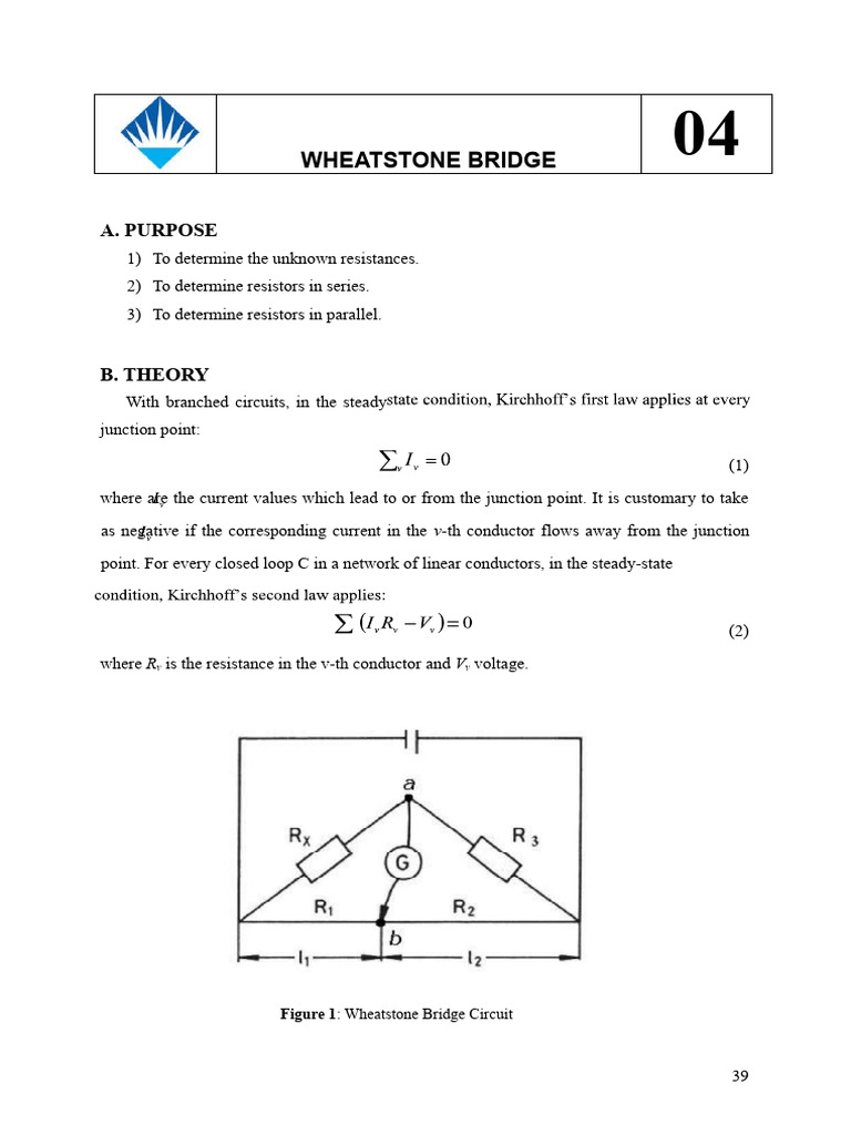 PHY1002 Laboratory Wheatstone Bridge 5th Experiment-2 | PDF | Electrical Resistance And ...