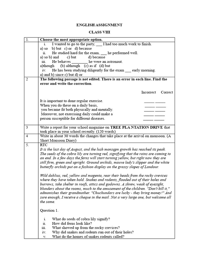 Assignment Ui Class8 | PDF