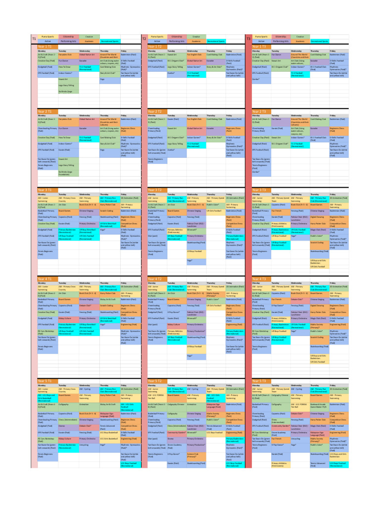 CCA Programme | PDF | Entertainment | Leisure