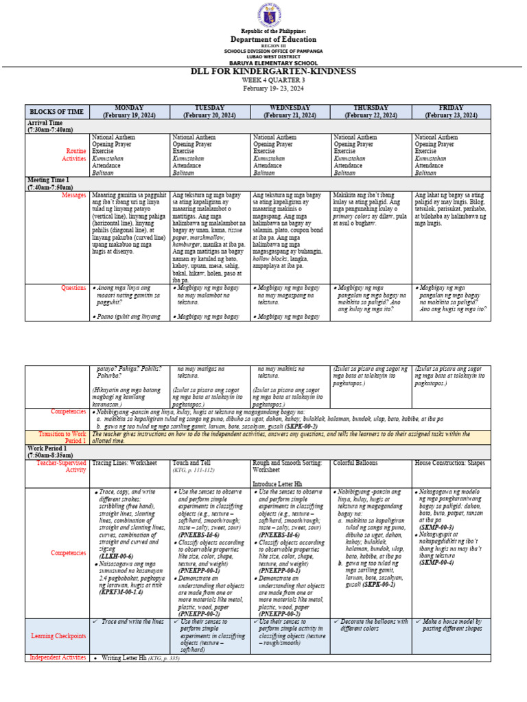 Kinder Love DLL Q3 Wk4 | PDF