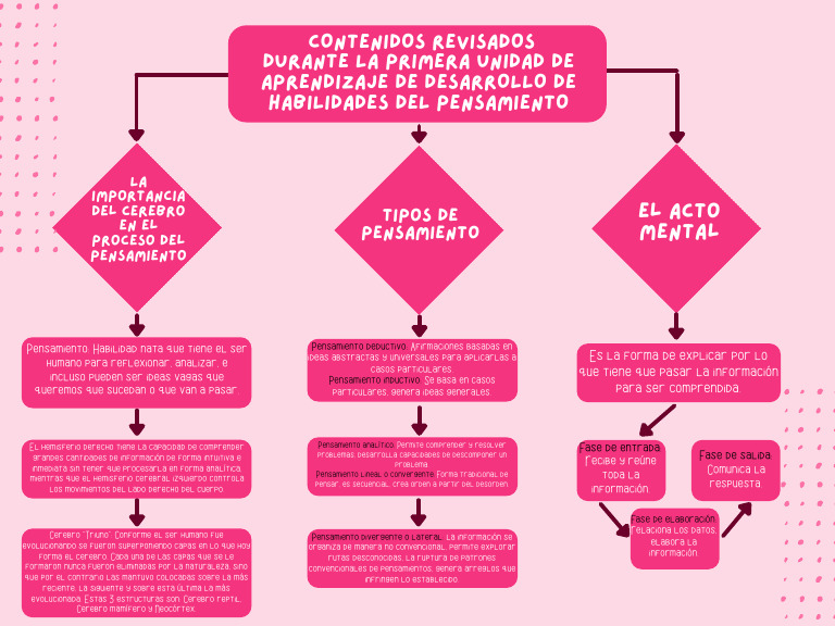 Pink Simple Process Flow Chart | PDF | Pensamiento | Hemisferio cerebral