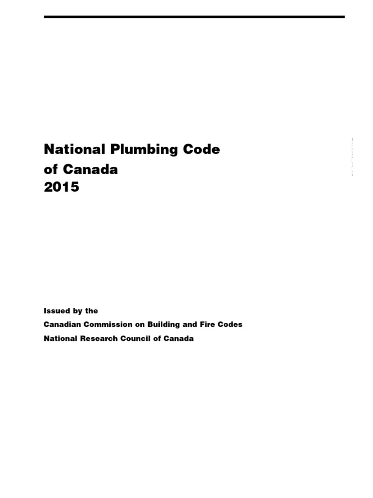 Canadian Plumbing Code Guide | PDF | Certification | Building Code