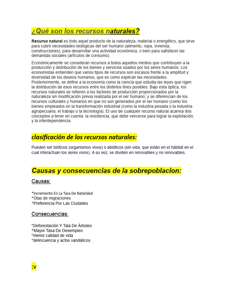 Qué Son Los Recursos Naturales | PDF | Entorno natural | Economias