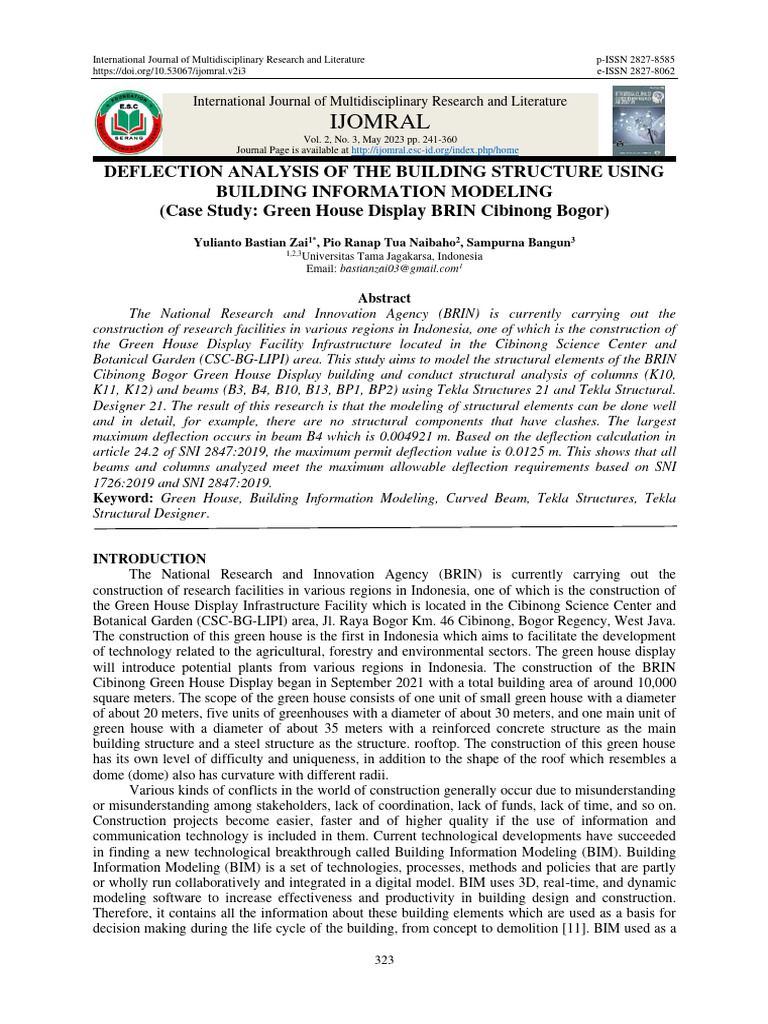 Deflection Analysis of The Building Structure Usin | PDF | Building ...