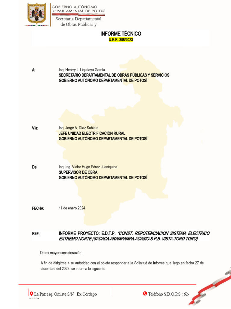 Informe Edtp Repotenciacion Extremo Norte Asamblea | PDF | Naturaleza | Ingeniería