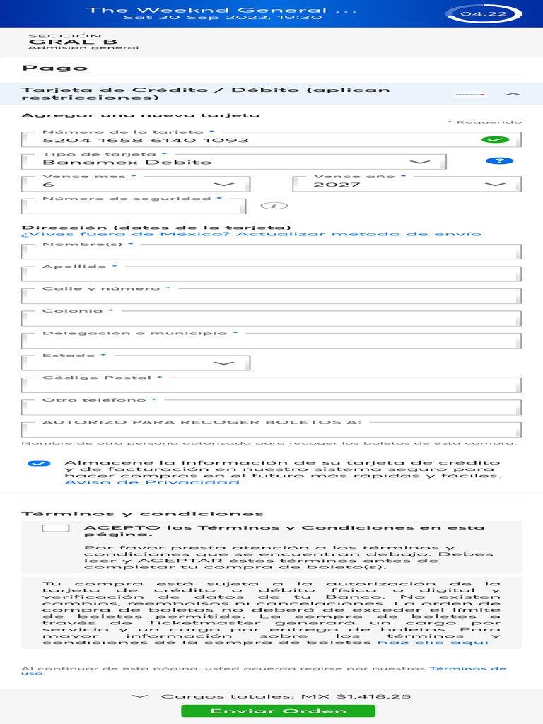 Ticketmaster Pago | PDF