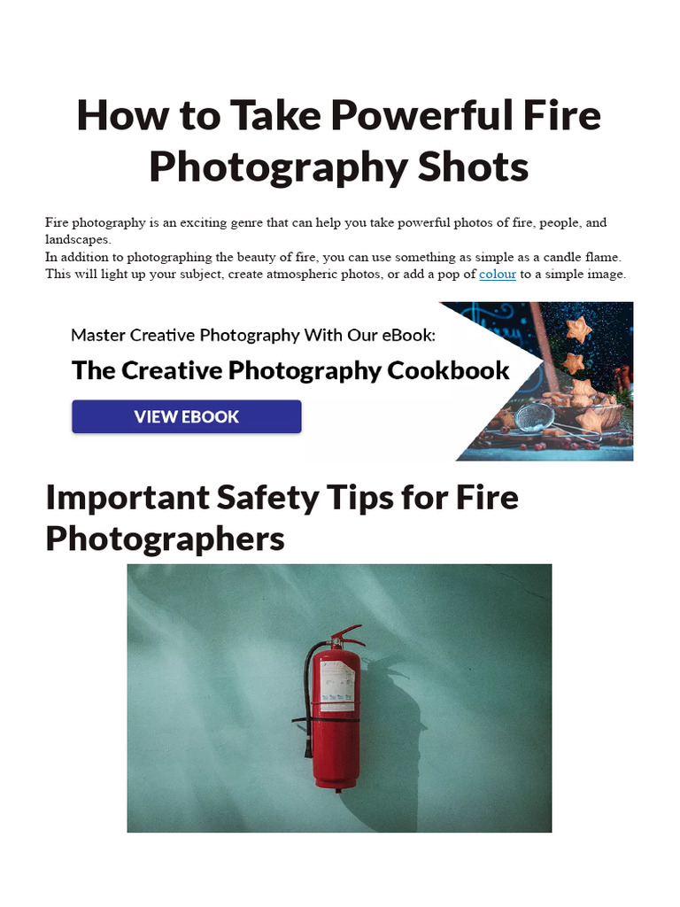 How To Take Powerful Fire Photography Shots: Important Safety Tips For ...