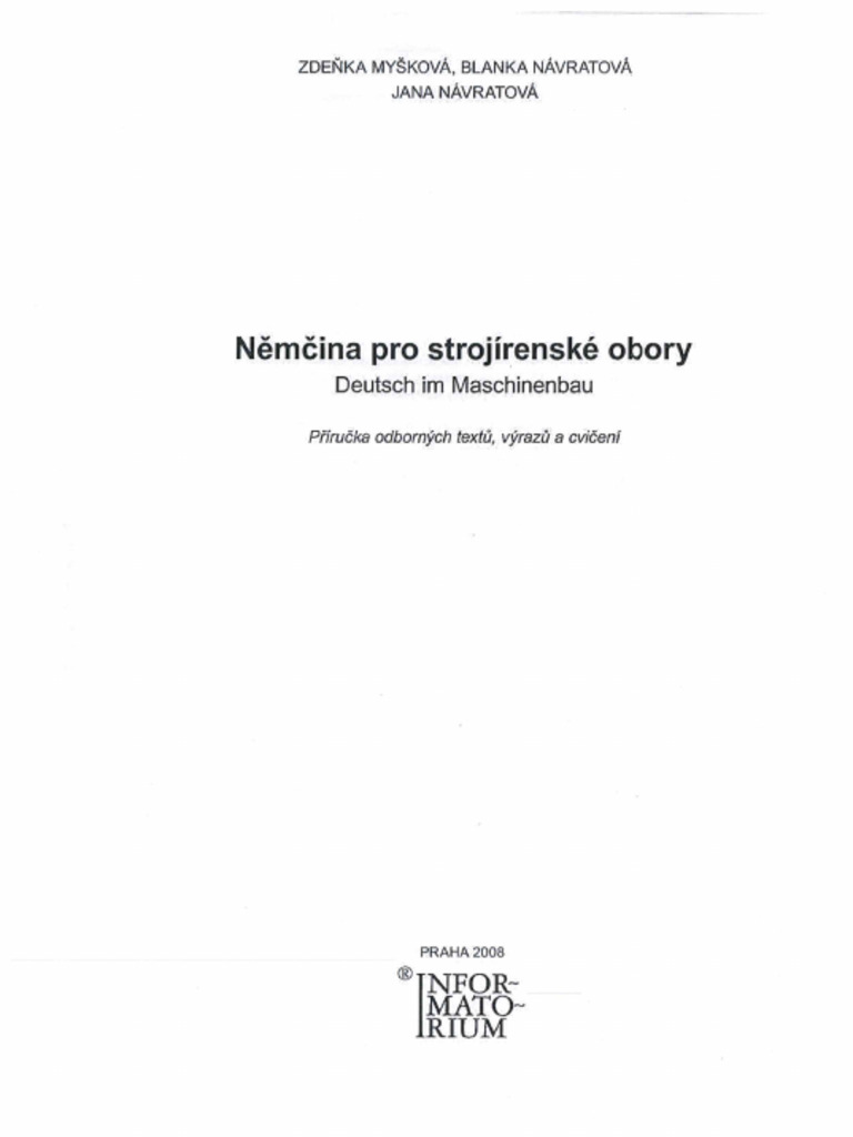 Němčina Pro Strojírenské Obory | PDF