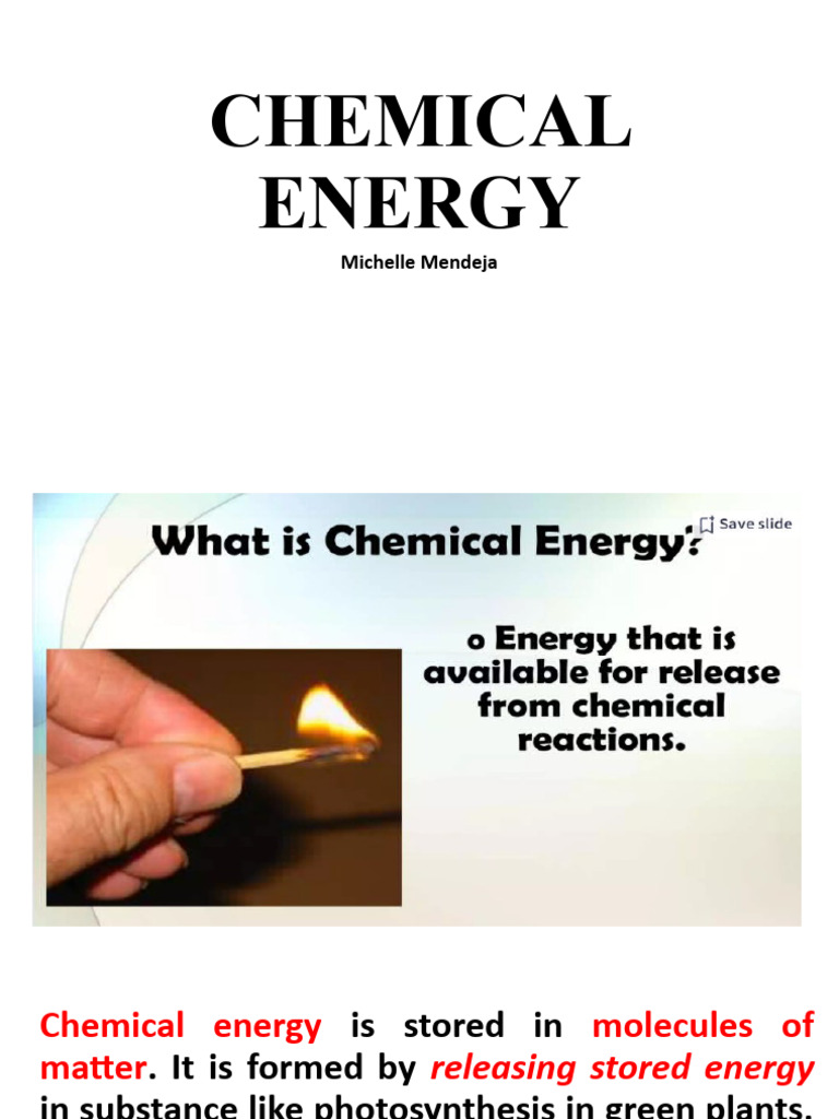 CHEMICAL ENERGY Final | Download Free PDF | Chemical Substances | Fuels