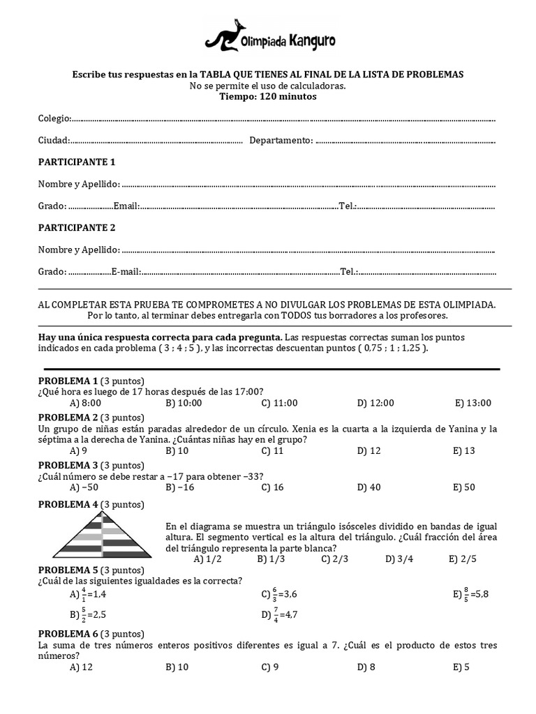 2024 Nivel Junior 2 2024 | PDF | Triángulo | Matemáticas
