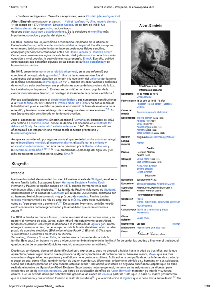 Albert Einstein | PDF | Albert Einstein | Relatividad general