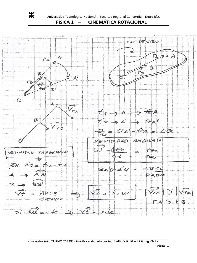 07 - Cinemática Rotacional | PDF | Cinemática | Aceleración