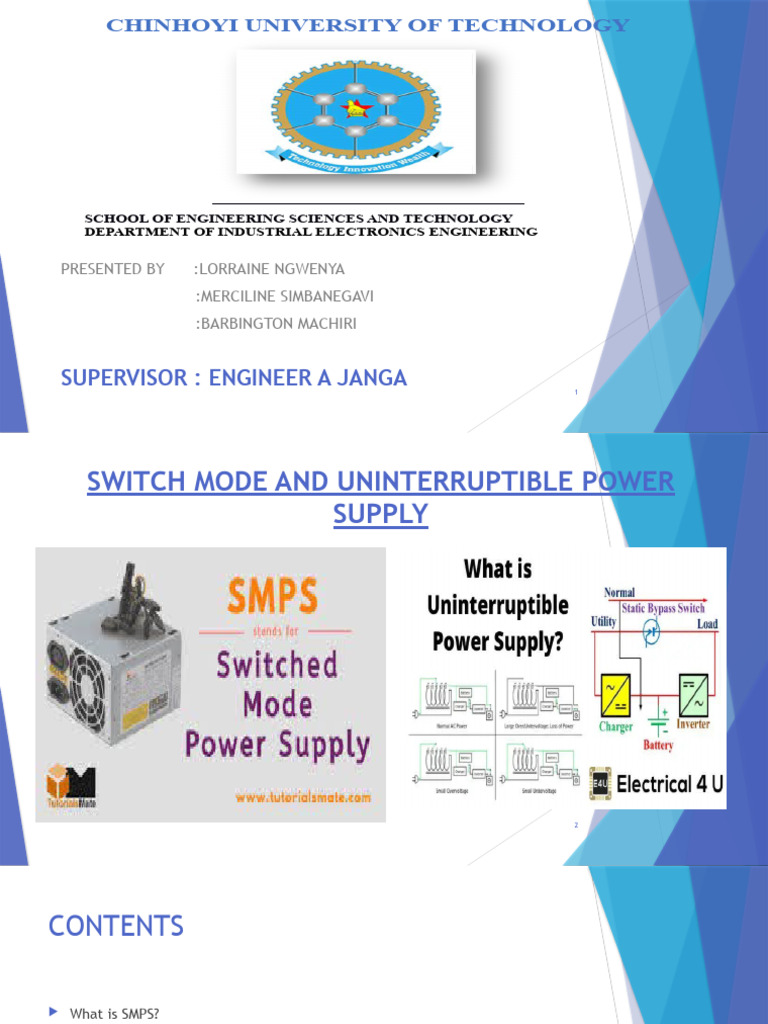 SMPS & Ups | Download Free PDF | Power Supply | Rectifier